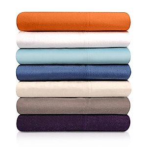 BNM 100% Cotton Flannel Pillow Case Set, Includes Two Pillow Covers, Perfect for Master Bedroom and Guest Bedroom, Easy Care, Super Soft and Warm for Winter, Solid Pattern, Standard, Charcoal