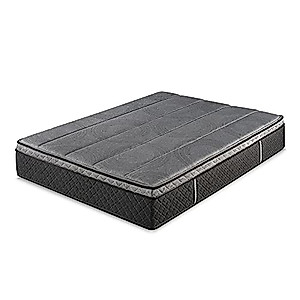 Zinus 12 Inch Euro Top Pocket Spring Hybrid Mattress/Pocket Innersprings for Motion Isolation/Bed-in-a-Box, Cal King