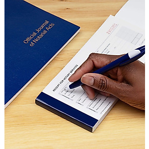 National Notary Association Notary Receipt Book – includes 50 Two-Part Carbonless Receipt Forms – Compact Receipt Book for Notaries – 8-5/8" W x 3-11/16"