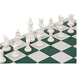 Tradeopia Corp. Chess Set Roll-up Travel Chess in Carry Bag with Shoulder Strap Easy to Carry (Premium Pieces)
