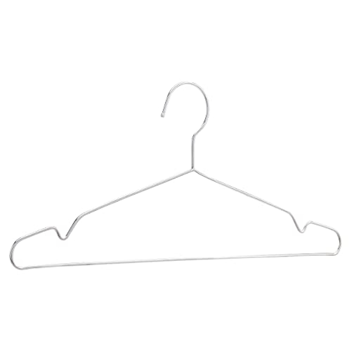 Amazon Basics Stainless Steel Clothes Hangers, 50-Pack, Silver