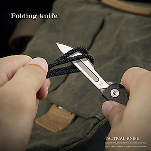 WARHERO Carbon fiber Folding Pocket Knife Small EDC Scalpel knife Box Cutter #24 Replaceable Stainless steel Blades
