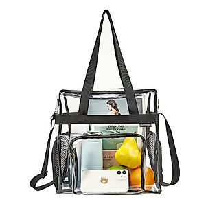 Clear Bag Stadium Approved Clear Mini Backpack Heavy Duty Cold-Resistant Transparent PVC Backpack with Work, Security Travel & Stadium