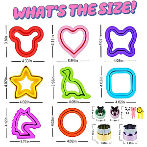 Sandwich Cutter for Kids, BANIC 26pcs Sandwich Cutter and Sealer Set, Uncrustables Maker,Crustless Sandwich Cutter Shapes for Girls Boys, Lunch & Bento Box Accessories,Bread Cookie Cutters for kids