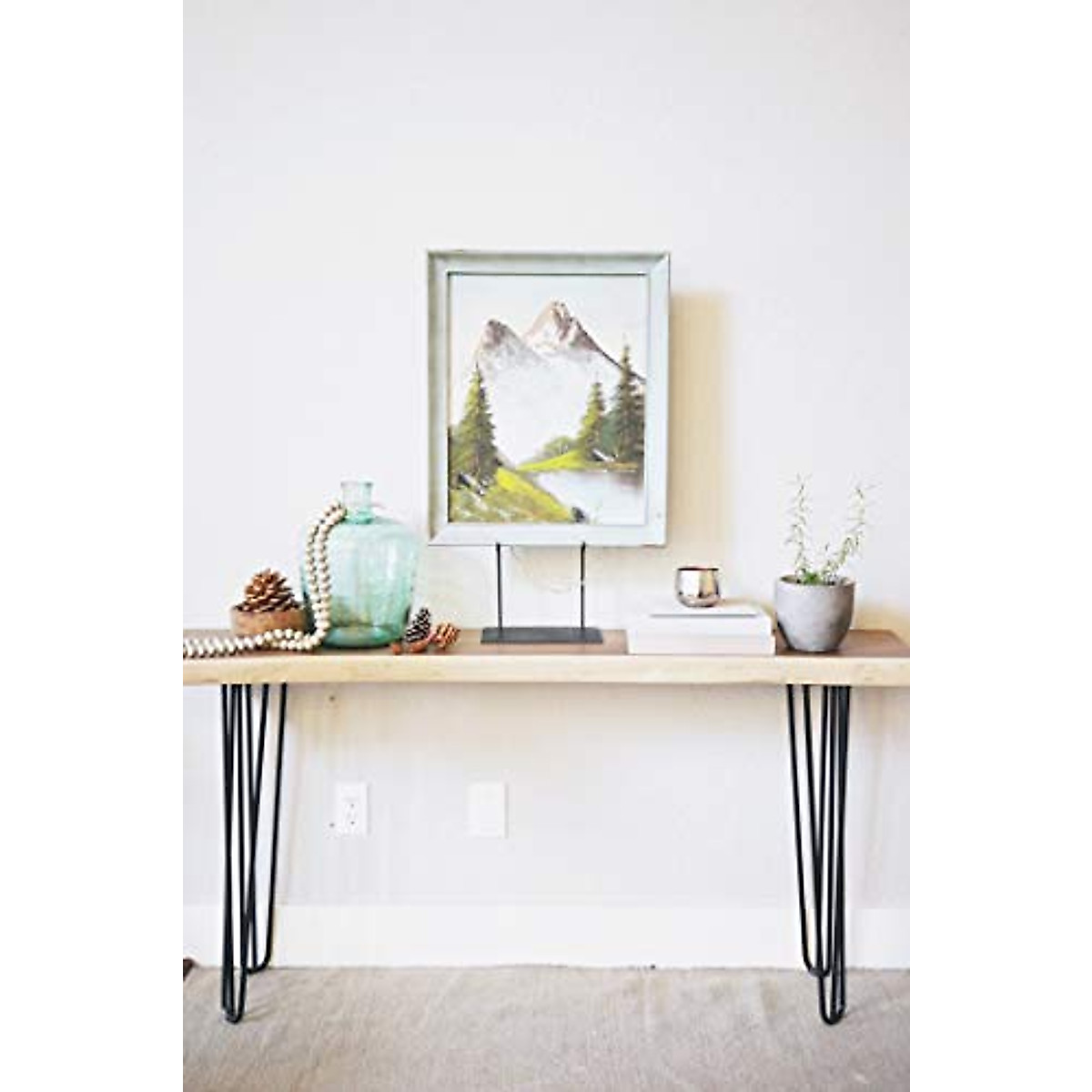 Live Edge Walnut Narrow Desk - Any Size - Handmade Black Walnut Computer Desk Mid Century Modern Walnut Desk