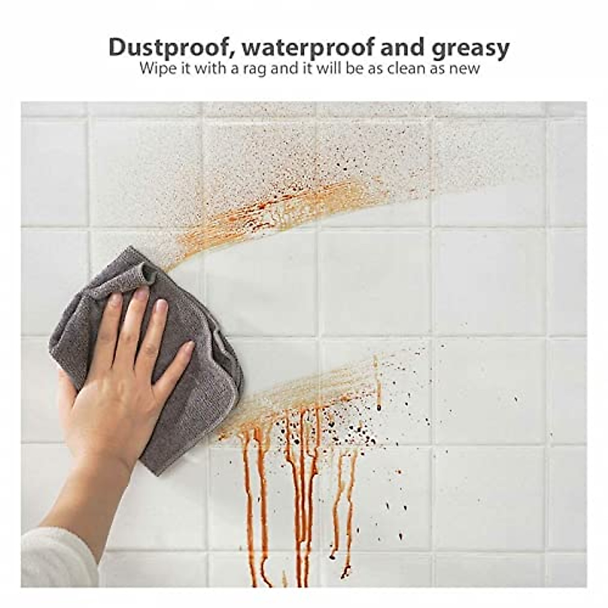 Self-Adhesive Film for The Kitchen, Transparent Protective Stickers, Cabinet Countertop Furniture Film, Waterproof Anti-Oil Wall Stickers 300x60CM