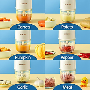 Baby Food Maker - Baby Food Blender Baby Food Processor for Baby Food, Fruit, Vegatable, Meat, Baby Food Puree Maker Make Fresh and Nutritious Meals for Your Little One (White)