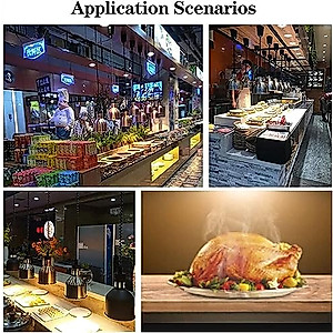 LINKANRUO Food Heat Lamp, Hose Retractable Food Heating Lamp, Commercial Food Warmer, Restaurant Supplies or Home Use Heating Lamp Food Service Lamps(A)