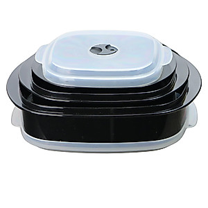 Reston Lloyd Microwave Cookware & Storage, Adjustable Vent on Lids Cookware Set, Multiple Sizes, Gray