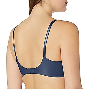 Warner's Women's Plus Size Simply Perfect Underarm-Smoothing Comfort Underwire Lightly Lined T-Shirt Bra TA4356, Button Blue, 36DD