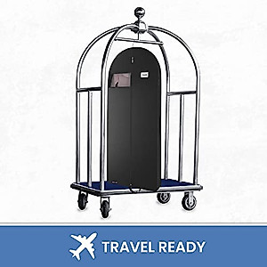 Black Garment Bag for Travel and Storage with Zipper and Eye-Hole, Carry Handles for Suits Tuxedos Dresses Coats 26 inch x 65 inch x 5 inch