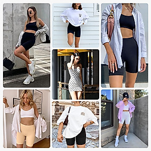 YADIFEN 3 Pack Women Seamless Slip Shorts Stretch High Waist Yoga Bike Short Boyshort Panties for Under Dress