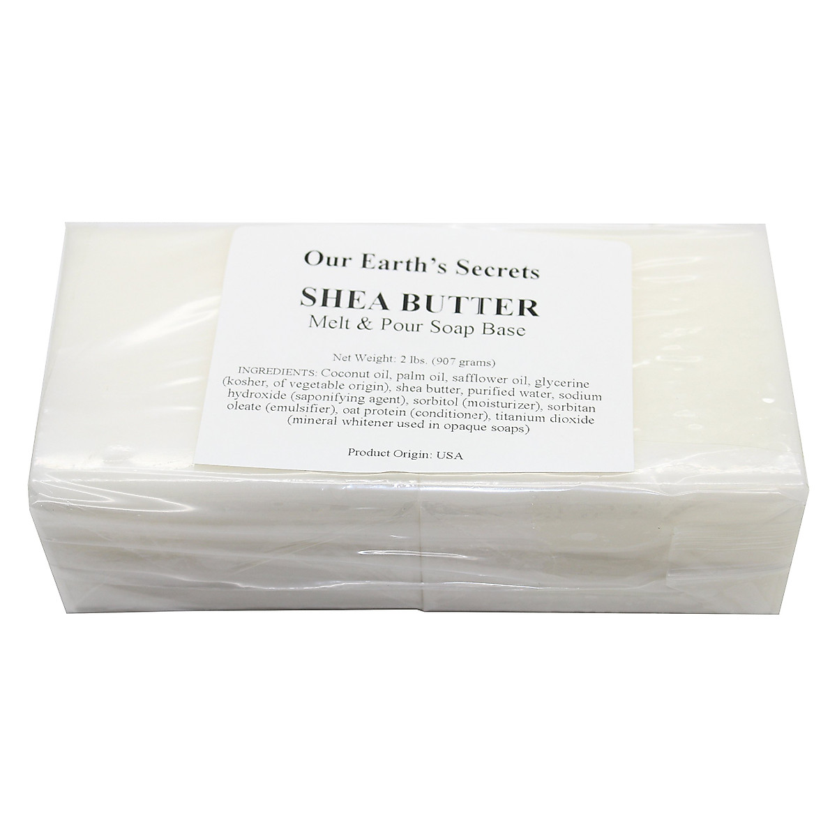 Shea Butter - 2 Pound Melt and Pour Soap Base - Our Earth's Secrets