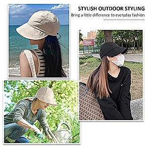 Sun Hats for Women, Summer Beach Sun Hat for Women Wide Brim Visor Fedora Cap UPF50+