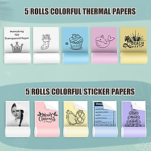 Mini Pocket Printer, Gifts for kids, Portable Thermal Printer for Pictures/Retro-Style Photos/Receipts/Notes/Lists/Label/ Memo/QR Codes, Bluetooth Wireless Smart Printer with Android or iOS APP (PINK)