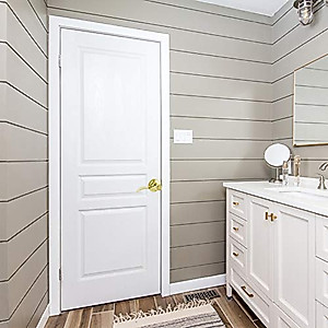 Goldentimehardware Privacy Lever Door Handle [Thumb Turn Lock on The Inside] for Bedroom or Bathroom with Polished Brass Finish, Reversible for Right & Left Side,Ware Door Lever Interior Door Lock