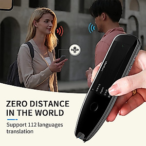 Translation Scanning Pen, Speech & Scan to Text, OCR Pen Scanner and Reader, 112 Language Digital Reader Pen Voice Language Translator Device, Speech and Scan to Translate