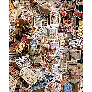 Zhosinrehe 274 Pieces Vintage Scrapbook Supplies for Bullet Journaling Supplies, Ephemera Paper Stickers Scrapbooking Collage Stickers, DIY Art Junk Journaling Supplies Kit(Butterfly)
