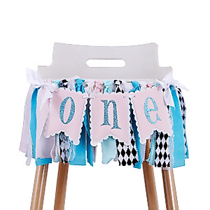 Alice in Wonderland One High Chair Banner Alice Wonderland First Birthday High Chair Banner Girl,onederland 1st Birthday Girl One High Chair Banner.alice in Wonderland Tea Party First Birthday