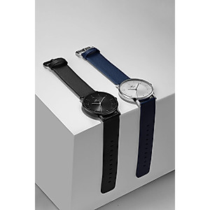 BRIGADA Men's Watches Classic Black Business Casual Waterproof Wrist Quartz Watch for Men