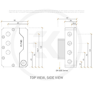 EK EKWB Quantum Kinetic FLT 80 Pump/Reservoir Combo, 4.72" x 3.15" x 2.2" DDC PWM, D-RGB, Plexi for Desktop