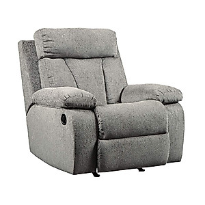 Signature Design by Ashley Mitchiner Contemporary Manual Rocker Recliner, Gray