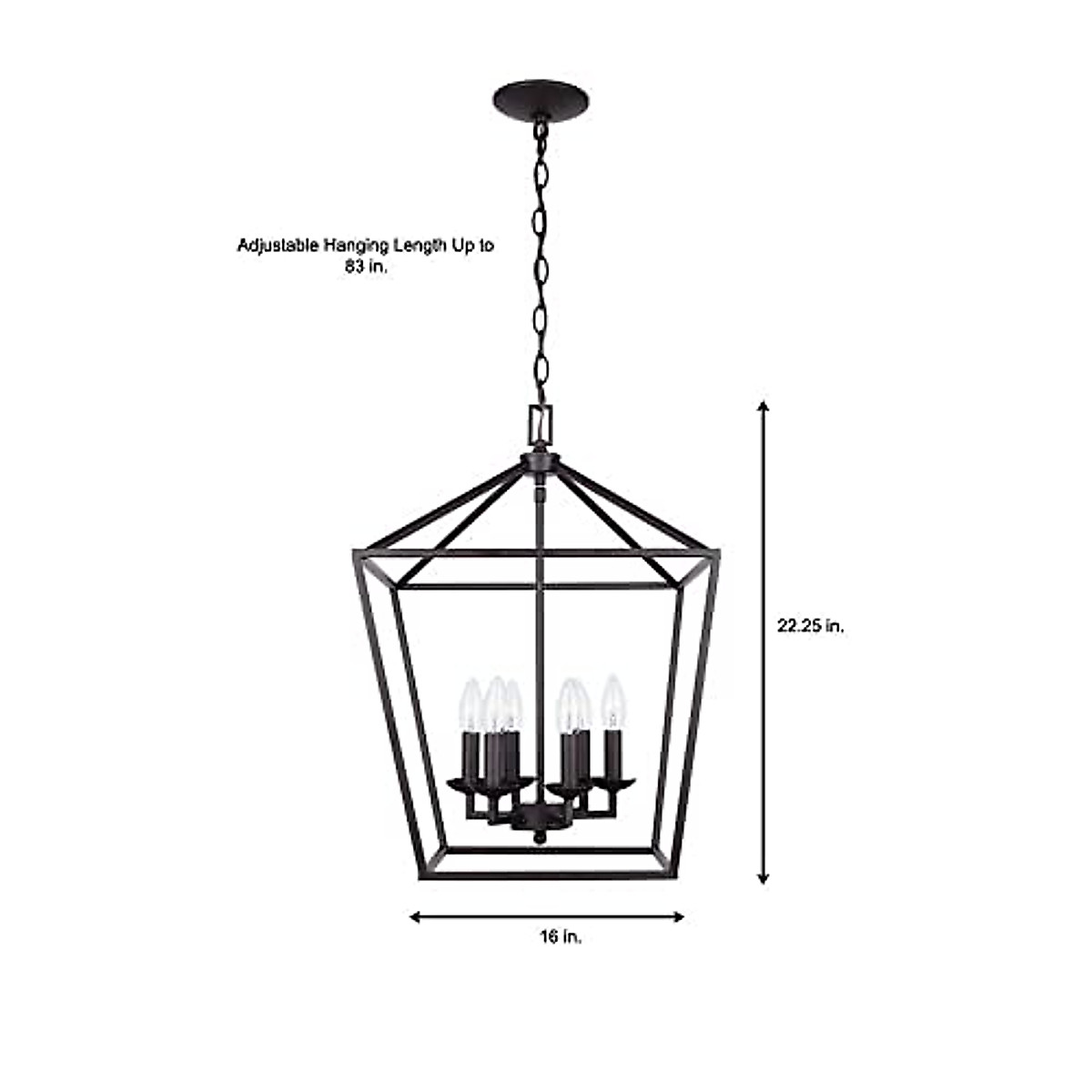 Home Decorators Collection Weyburn 6-Light Bronze Caged Chandelier