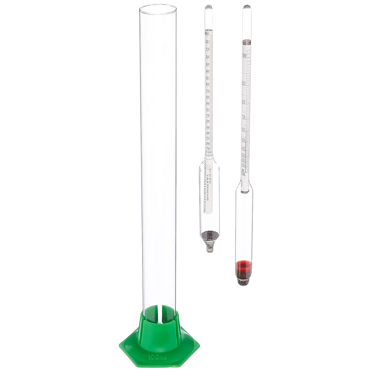 FastRack Hydrometer Kit - Triple-Scale Hydrometer Alcohol 0-200 Proof and Tralle Hydrometer with Test Jar - Accurately Test your Liquor Alcohol, ABV and Gravity of your Wine, Beer, Mead or Kombucha
