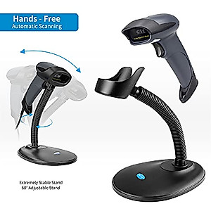 NETUM Bluetooth Barcode Scanner with Stand 2.4G Wireless & Bluetooth & Wired 1D CCD Scanner Gun for Supermarket, Store, Warehouse Handheld Bar Code Reader Work with Windows, Mac,Android, iOS