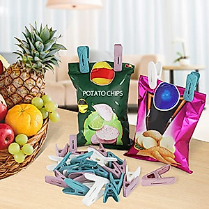 Chip Clips,Bag Clips,Chip Clip,Clips for Food Packages,Bag Clips for Food Chip Clips Bag Clips Food Clips,Clip Clothespins Plastic Clothes Pins for Photo and Crafts Indoor and Outdoor Pack of 36
