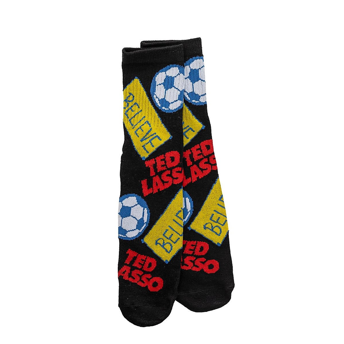 Hyp Ted Lasso Unisex 5-Pack Assorted Quarter Length Crew Socks