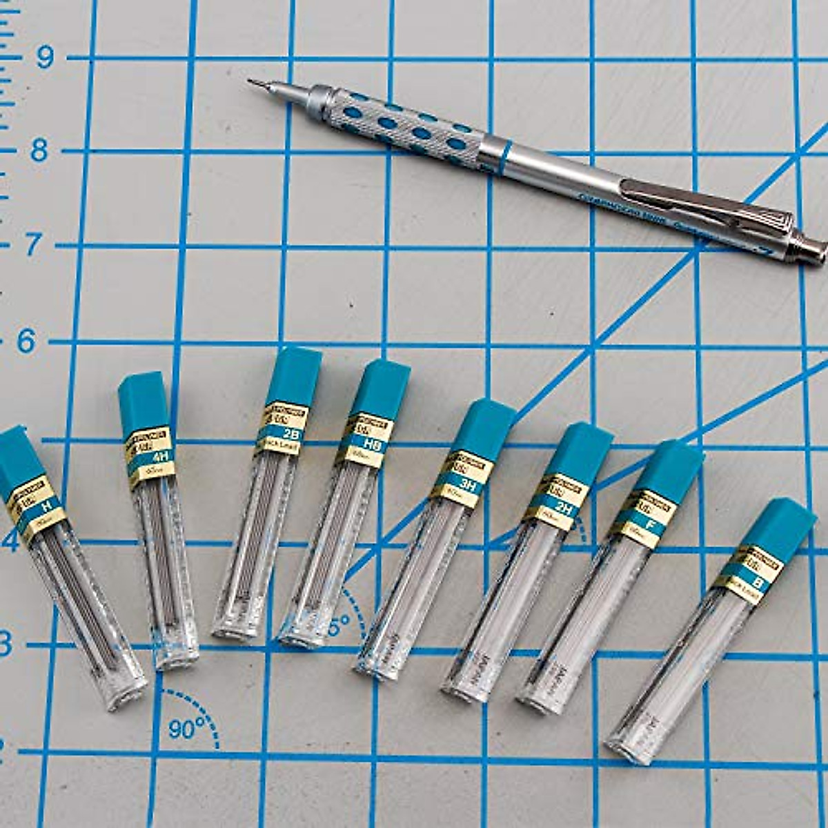 Pentel Super Hi-Polymer Lead Refill, 0.7mm Medium, 2B, 144 Pieces of Lead (50-2B),Gray