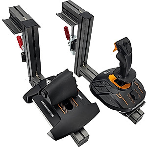 2Set, J-PEIN Desk Mount for Joystick & Throttle - PC Flight Sim Game Support, Adjustable HOTAS System Stand, Durable Gaming Gear Holder, Easy Setup