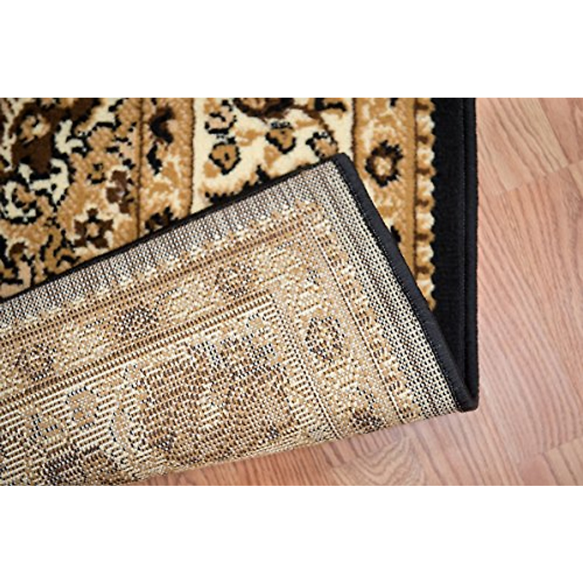 United Weavers Dallas Floral Kirman Area Rug - Black, 8x11, Traditional Indoor Floor Rug with Jute Backing
