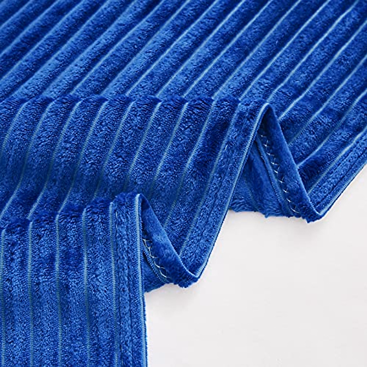 UOZZI BEDDING Flannel Fleece Baby Toddler Blanket All-Season Ultra Soft Plush Thin Small Blanket for Crib -100% Microfiber Polyester Navy Royal Blue 27x39 Inch