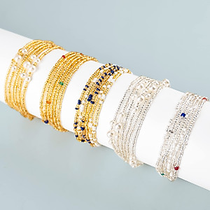 Waist Beads Body Jewelry, Colorful Belly Beads, Bead Jewelry, Belly Chains, Waist Chain (2 Pieces Set)