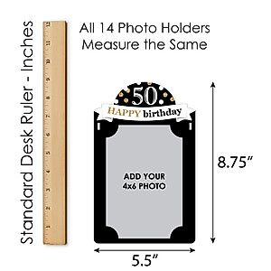 Big Dot of Happiness Adult 50th Birthday - Gold - DIY Birthday Party Decor - Picture Display - Photo Banner