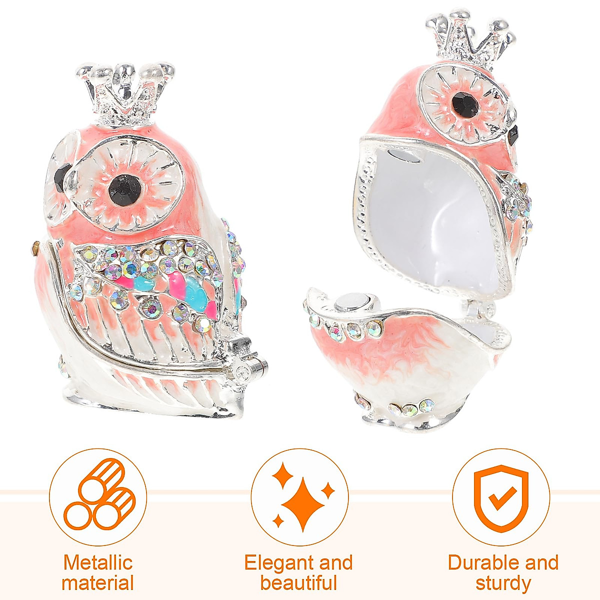 IMIKEYA Box Ring Storage Box Storage Case Trinket Organizer Owl Trinket Case Ring Organizer Jewelry Organizer