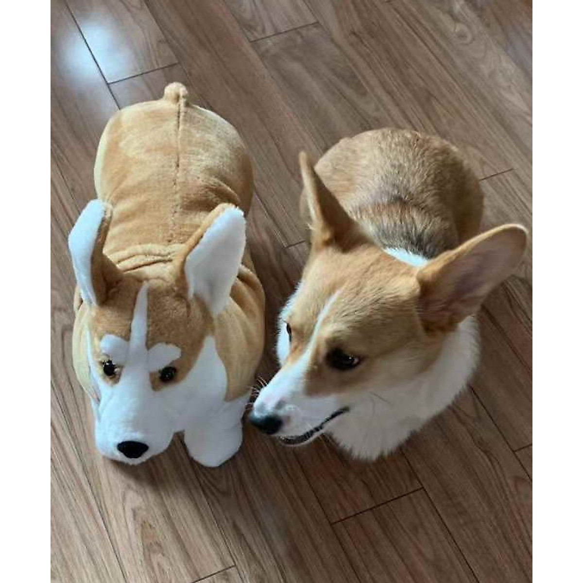 Corgi Dog 20 Inch Realistic Lifelike Louie Welsh Corgi Dog Plush Stuffed Animal Pet Dog Huggle Furry Corky
