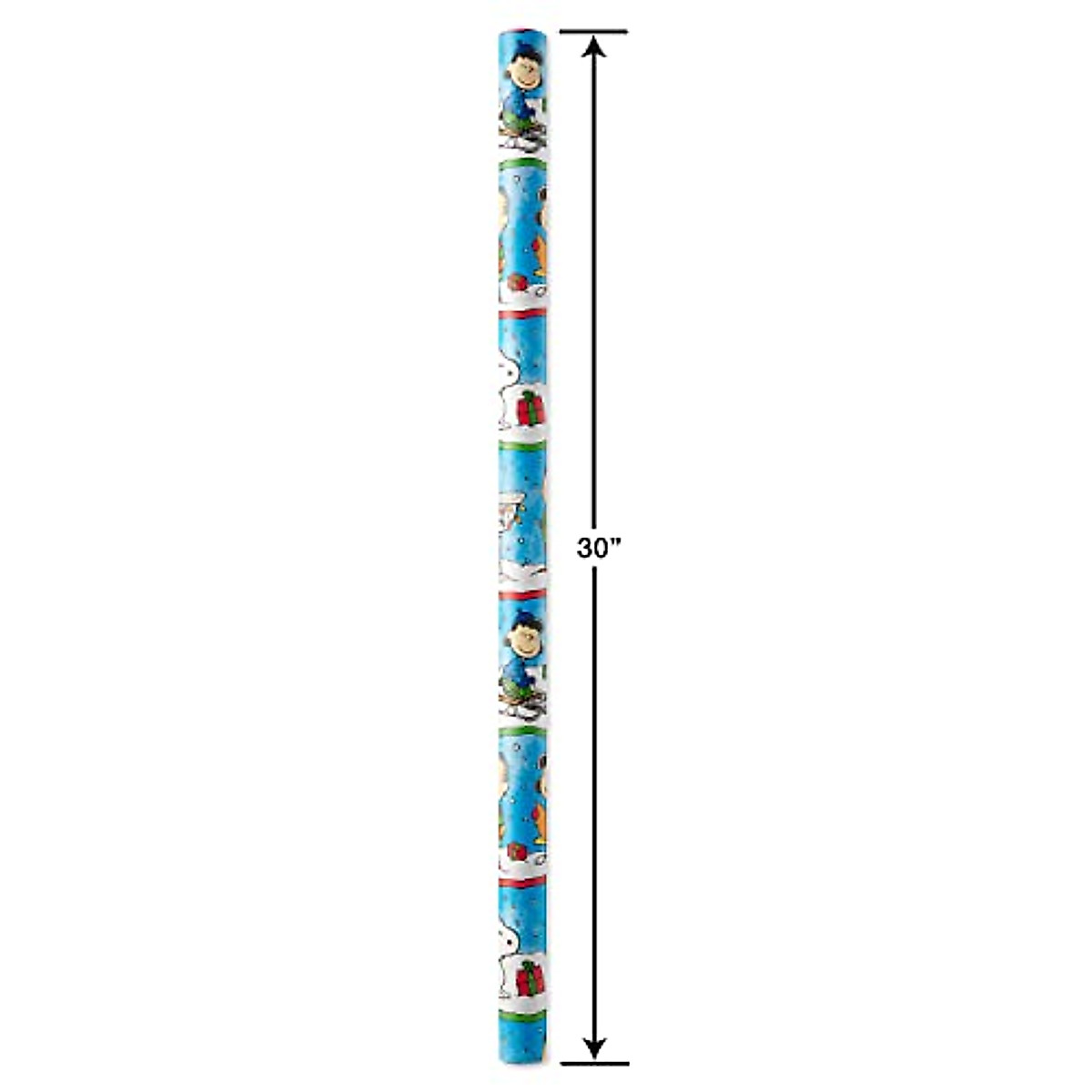 American Greetings 105 sq. ft. Peanuts Christmas Wrapping Paper Bundle with Cut Lines, Peanuts Characters (3 Rolls 30 in. x 14 ft.)
