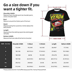William Byron 24 Men's T-Shirt Crewneck T-Shirt Tight Sport Short Sleeve Classic Printing Performance