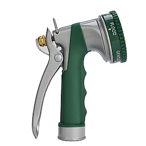 Garden Hose Nozzle, GUDWING 2 pcs Heavy Duty Metal Spray Nozzle, Tie Rods Made of Brass, High Pressure Hose Nozzle with Non-Slip Grip Handle for for Watering Garden, Washing Cars and Showering Pets