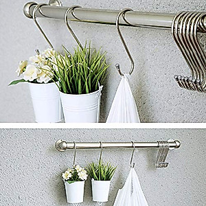 20 Pack 3.5" Hooks S Shaped Hanging Hooks Stainless Steel Metal Hangers Hanging Hooks Kitchen,Closet,Bathroom,Work Shop,Garden,Outdoor etc.