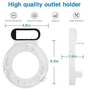 Outlet Mount for TP-Link Deco M5 Whole Home Mesh WiFi System, Space-Saving Wall Mount for TP-Link Deco M5 with Cord Management Function(3 Pack)