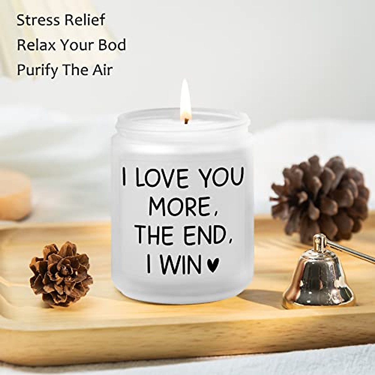 Romantic Gifts for Her, Him- Birthday Gifts for Girlfriend, Boyfriend, Women, Daughter, Mom- I Love You- Funny Valentines Day, Anniversary, Christmas Gift- Lavender Candles(7oz)