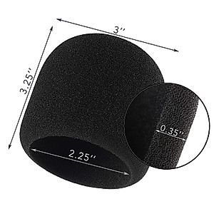 Sound Addicted - Foam Cover Windscreen for Blue Yeti mic's | Perfect fit for Yeti PRO Condenser Microphones