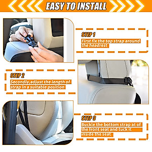 YaKuss Kick Mats Back Seat Protector for Kids, Seat Back Protectors with 8mm Thicken Cotton and Multi Pockets, Waterproof Seat Cover, Protect from Dirt, Mud, Car Seat Protector (2 Pack, 2.0)