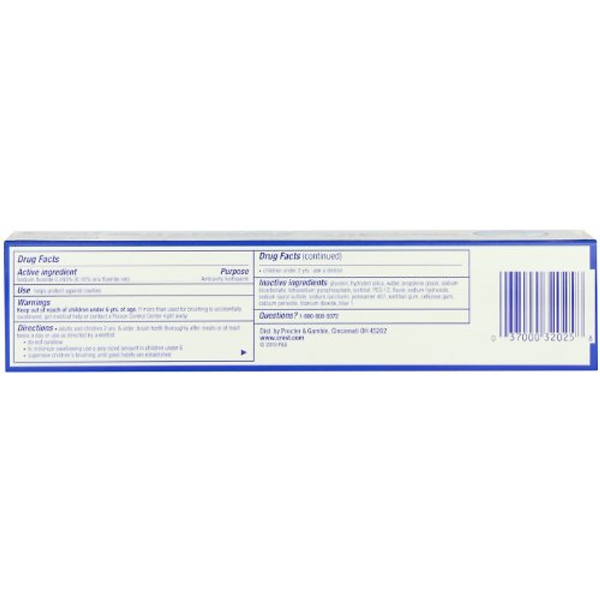 Crest Baking Soda And Peroxide Whitening With Tartar Protection Fresh Mint Flavor Toothpaste 8.2 Oz (Pack of 6)