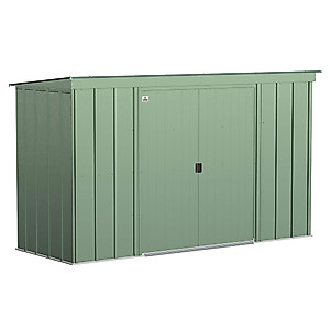 Arrow Classic Steel Storage Shed, 10x4, Sage Green