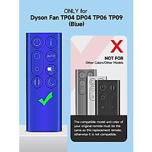 New Replacement Remote for Dyson TP04 DP04 TP06 TP09 Pure Cool Purifying Fan (Blue)